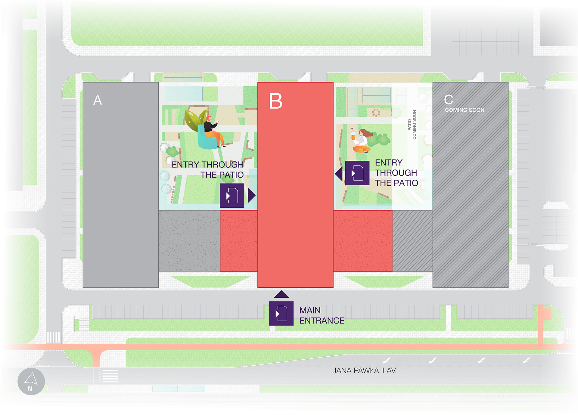 On foot – PODIUM PARK